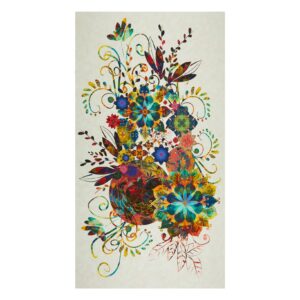 kaufman venice flower 24" panel multi, fabric by the yard