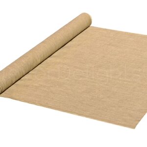 CleverDelights 60" Premium Burlap Roll - 5 Yards - Finished Edges - Tight Weave - Natural Jute Burlap Fabric