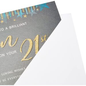 Regal Publishing Modern Milestone Age Birthday Card 21st Son - 9 x 6 inches -