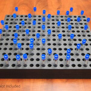 Polar Whale Test Tube Radioimmunoassay Rack Black Foam Storage Rack Organizer Stand Transport Holds 216 Tubes Fits up to 13mm Diameter