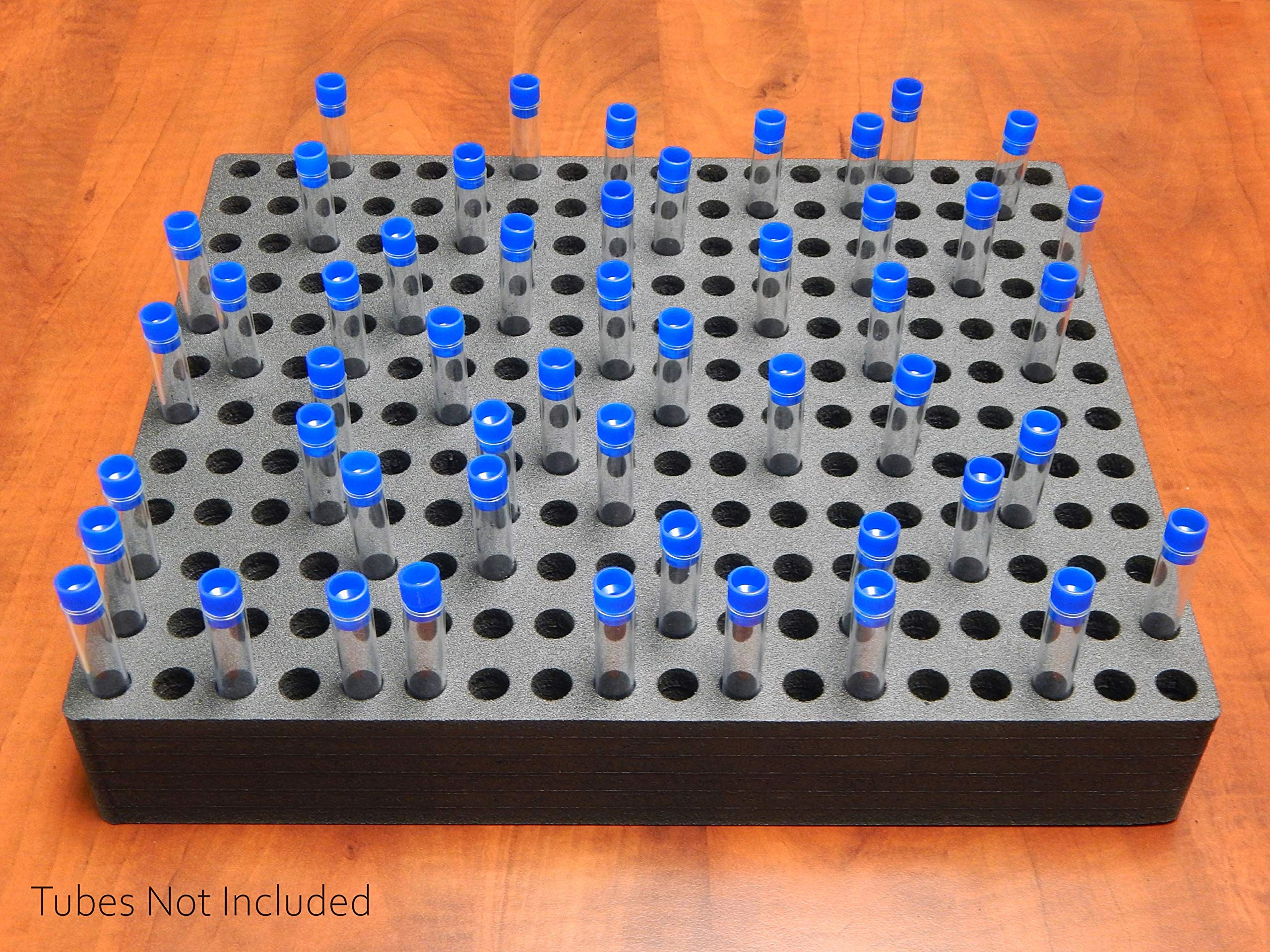 Polar Whale Test Tube Radioimmunoassay Rack Black Foam Storage Rack Organizer Stand Transport Holds 216 Tubes Fits up to 13mm Diameter