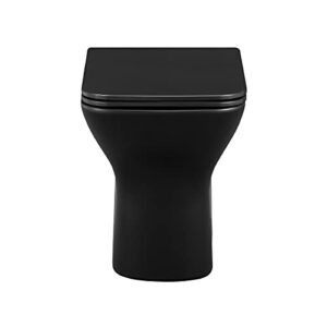 Carre Back to Wall Toilet Bowl in Matte Black