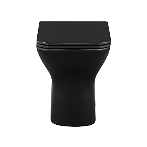 Carre Back to Wall Toilet Bowl in Matte Black