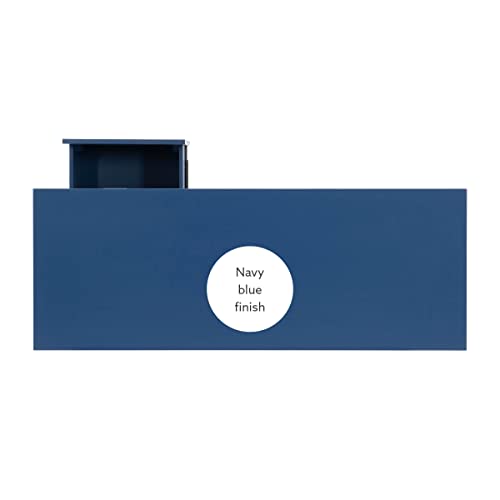 Linon Sadie Navy Blue Modern Classic Side Storage Desk