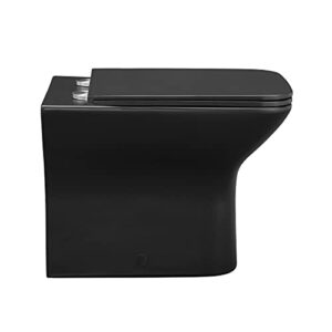 Carre Back to Wall Toilet Bowl in Matte Black