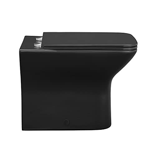 Carre Back to Wall Toilet Bowl in Matte Black