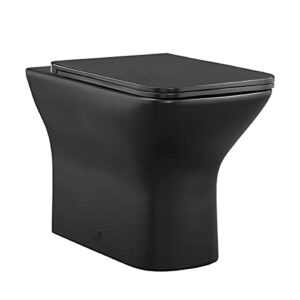 carre back to wall toilet bowl in matte black