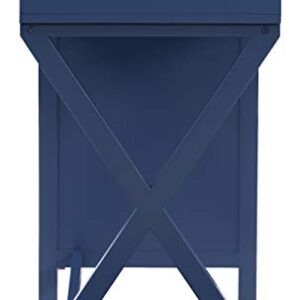 Linon Sadie Navy Blue Modern Classic Side Storage Desk