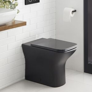 Carre Back to Wall Toilet Bowl in Matte Black