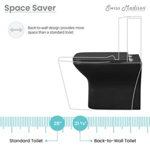 Carre Back to Wall Toilet Bowl in Matte Black