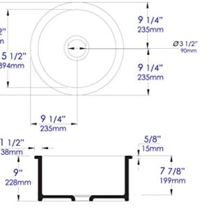 ALFI brand ABF1818R-GM Kitchen Sink, Grey Matte