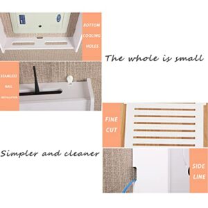 NOYHHAV WiFi Wall Router Storage Box Decorative WiFi Hider Wall Mounted Headboard Shelf Floating Shelves White Shelf