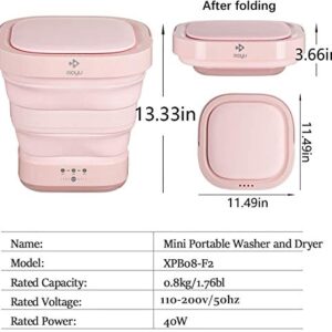 Mini Portable Washer and Spin Dryer-Super Energy Saving"40W",Small Foldable Washing Machine for Baby Clothes,Underwear,Sock in Travel Apartments,Fully Automatic