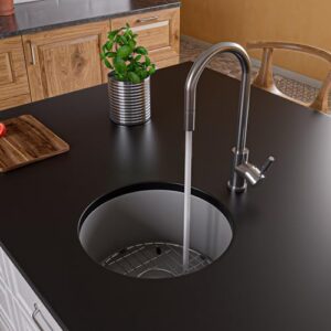 ALFI brand ABF1818R-GM Kitchen Sink, Grey Matte