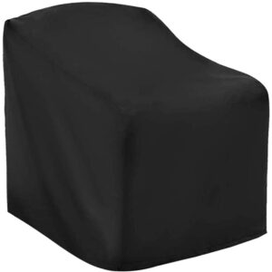 ucare patio chair covers outdoor lounge chair cover waterproof 210d fabric furniture single chair sofa cover for veranda garden patio (27x31x40in/ 70x79x102cm, black)