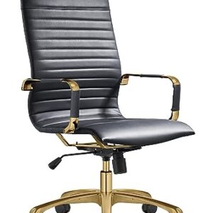 LeisureMod Harris Office Chairs, Black