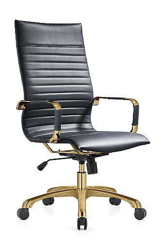 LeisureMod Harris Office Chairs, Black