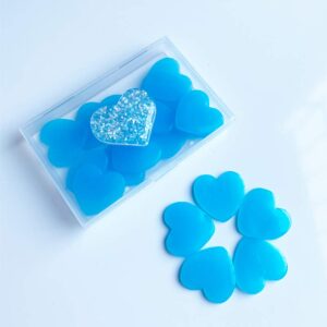 18 pieces diamond painting wax blue heart shaped diamond painting glue clay and clear storage case for diamond embroidery accessories art craft supplies