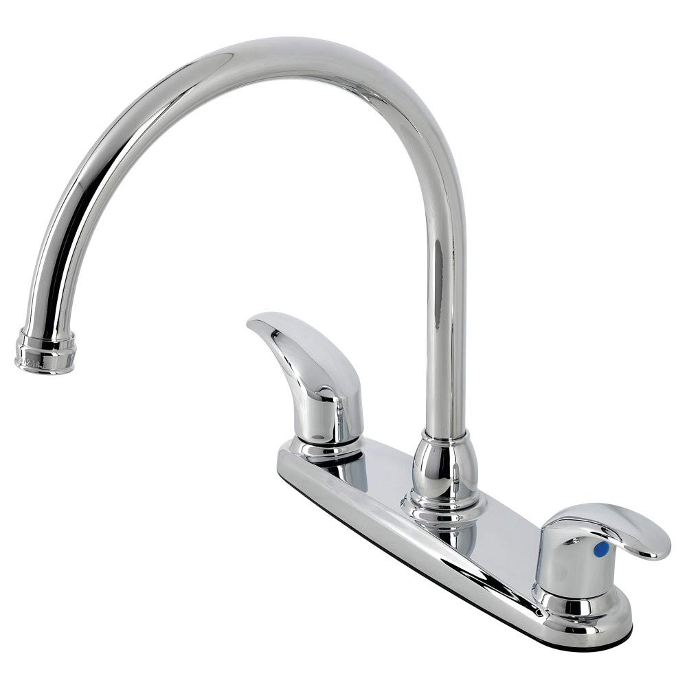 Kingston Brass KB6791LLLS 8" Centerset Kitchen Faucet, Polished Chrome