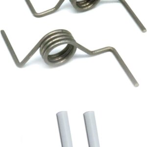 [DA81-01345B Spring OEM Mania] DA81-01345B 2-PACK NEW OEM Produced for SAMSUNG Refrigerator French Door Springs and 2 White Sleeve Pin Set Replacement Part