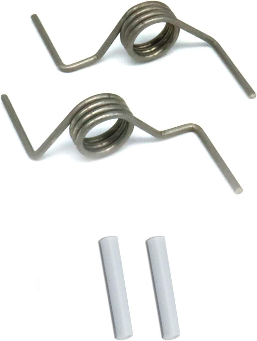 [DA81-01345B Spring OEM Mania] DA81-01345B 2-PACK NEW OEM Produced for SAMSUNG Refrigerator French Door Springs and 2 White Sleeve Pin Set Replacement Part