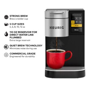 Keurig K-2500 Single Serve Commercial Coffee Maker with 5 Cup Sizes and Color Touchscreen Bundle with 192-Count Variety Pack Single-Serve K-Cup Set (5 Items)