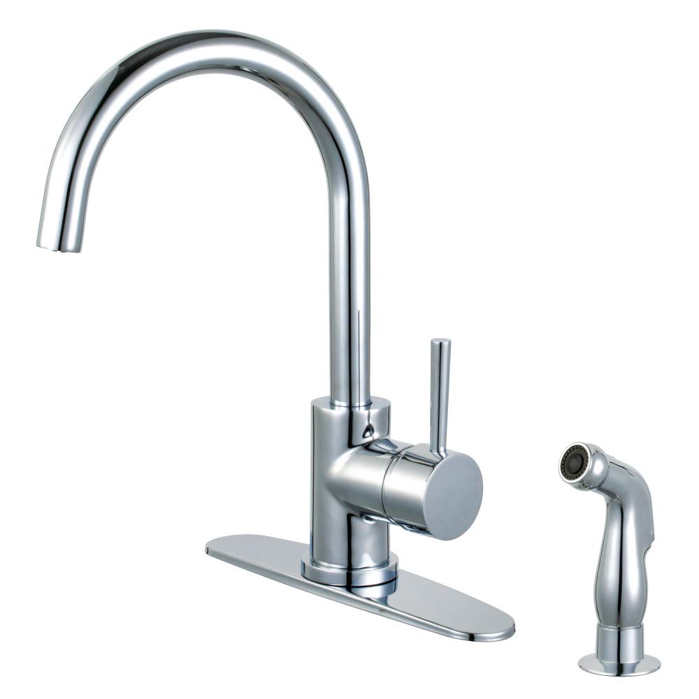 Kingston Brass LS8571DLSP Concord Kitchen Faucet, Polished Chrome