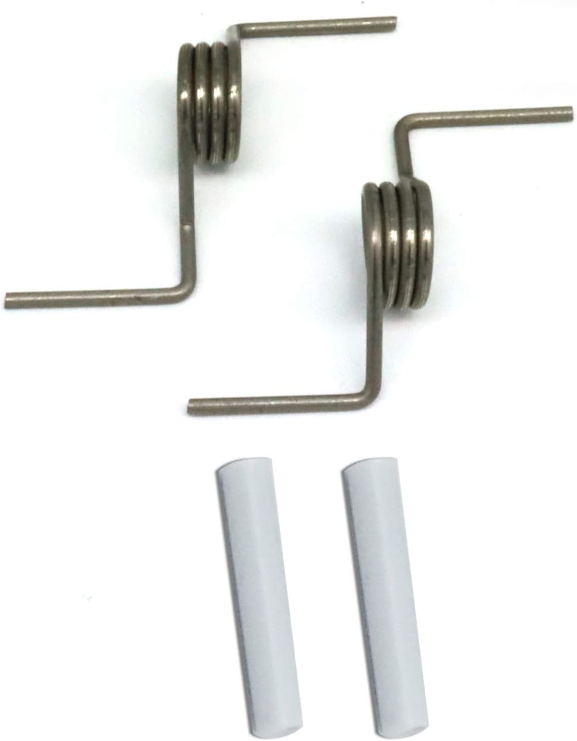 [DA81-01345B Spring OEM Mania] DA81-01345B 2-PACK NEW OEM Produced for SAMSUNG Refrigerator French Door Springs and 2 White Sleeve Pin Set Replacement Part