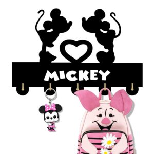 kl mick door hooks,disney mickey mouse cartoon animation coat hooks,key holder,key hanger for wall、entryway and living room,gift,5 hooks holder (a5)