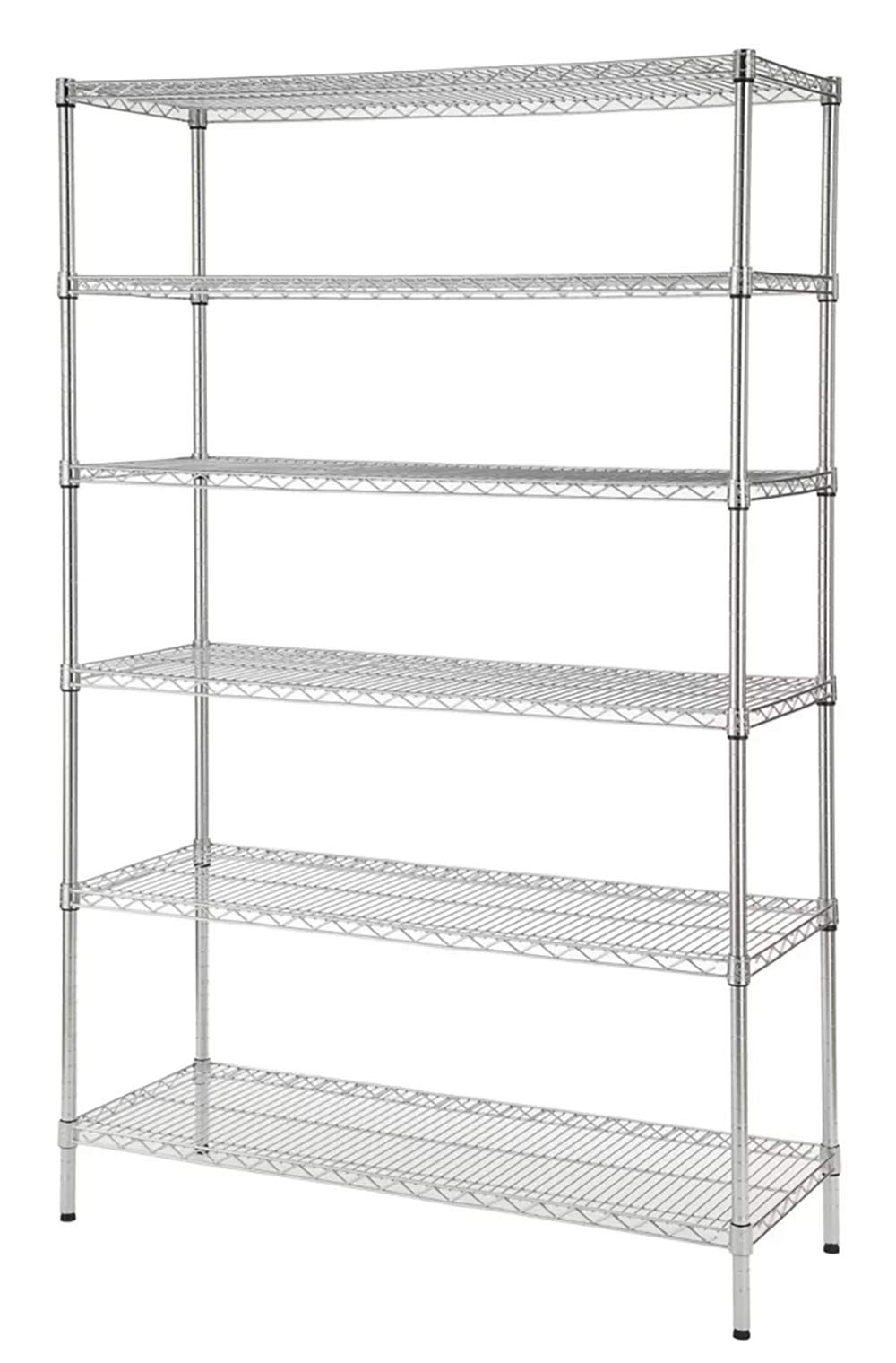 Regal Altair 21" Deep x 24" Wide x 74" High 6 Tier Chrome Wire Shelving Kit | NSF Commercial Storage Rack Unit