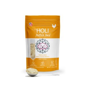 HOLI Freeze Dried Chicken Dog Food Topper - Single Ingredient, Human-Grade Lean Chicken Breast - Dog Food Flavor Enhancer for Picky Dogs – 100% All Natural - 1.75oz