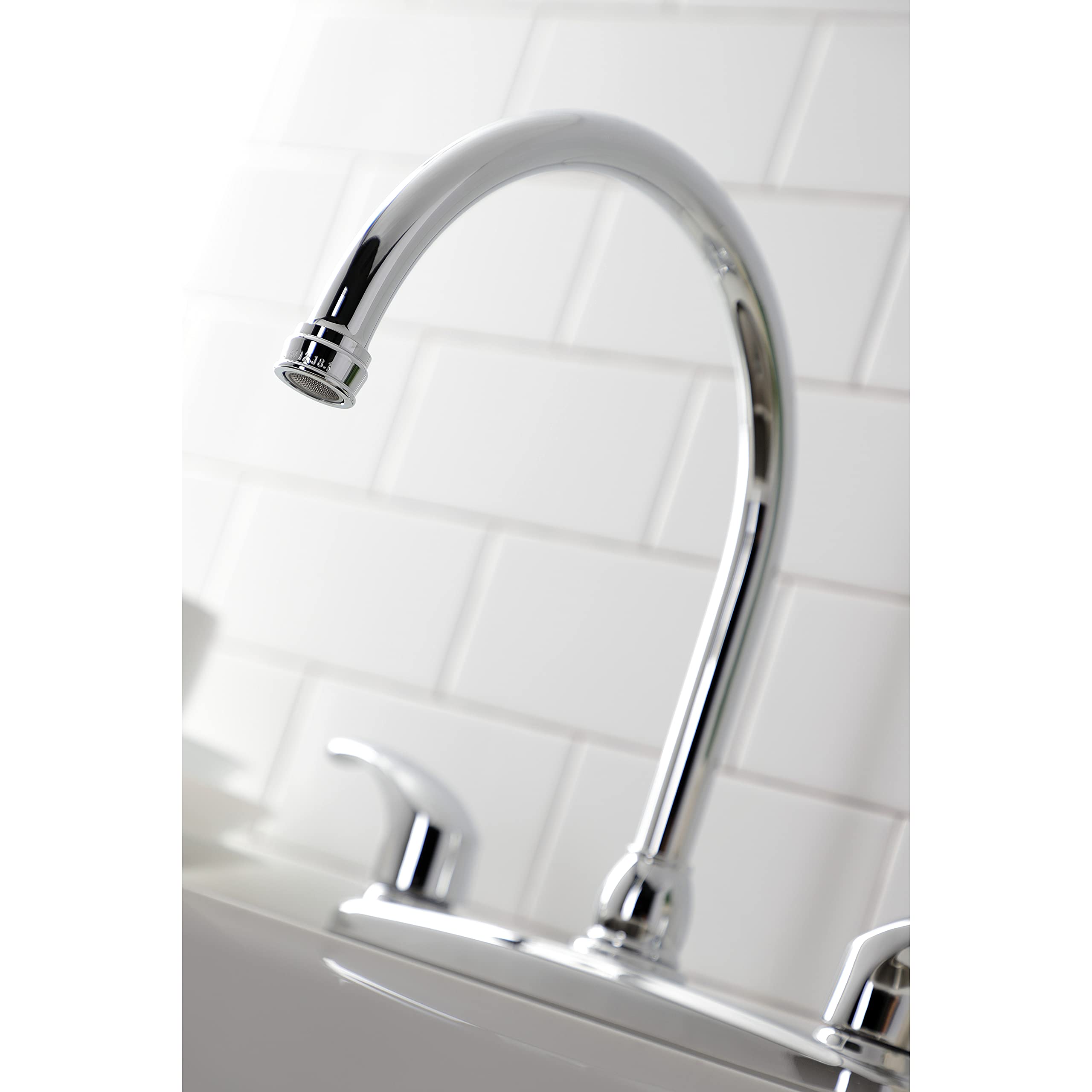 Kingston Brass KB6791LLLS 8" Centerset Kitchen Faucet, Polished Chrome