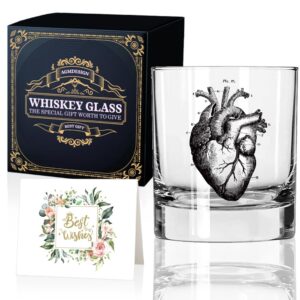 agmdesign, human heart anatomy whiskey glass, unique gift for physician, nurse, neighbor, coworker, friend, boss, anatomy of heart art, heart drawing