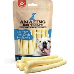 amazing dog treats cow tail dog chew- (variety size 4-6 inch - 2 lb) premium quality - thin - sourced from grass fed cattle - long lasting dog chew- rawhide alternative