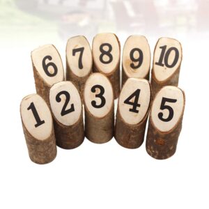 EXCEART 10pcs Wood Photo Clip Wood Wedding Table Numbers Wedding Table Decorations Table Number Stub Wedding Decor Table Name Cards Rustic Place Holders Home Decor Rural Table Card Bamboo