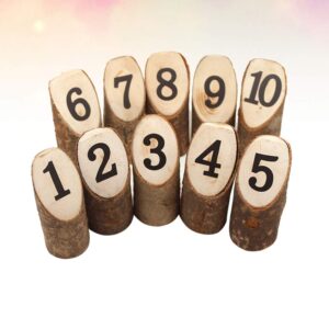 EXCEART 10pcs Wood Photo Clip Wood Wedding Table Numbers Wedding Table Decorations Table Number Stub Wedding Decor Table Name Cards Rustic Place Holders Home Decor Rural Table Card Bamboo