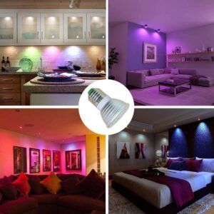 JTao-tec LED Color Changing Light Bulb 4pack,E26/E27 3W RGB Spotlight with IR Remote Control Mood Ambiance Lighting Colorful LED Light