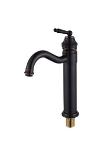 deervalley dv-1j82813 oil rubbed bronze bathroom sink faucet single handle 360° swivel vessel sink faucet,single handle one hole bathroom faucet vanity basin mixer tap