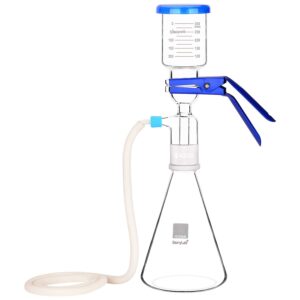 stonylab borosilicate glass filtration apparatus, vacuum filter kit with 1000ml filtering flask