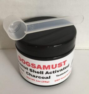 dogsamust all natural coconut shell activated charcoal for dogs 1 oz powder