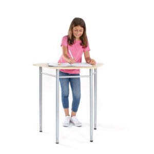 guidecraft standing modular desk for adults and kids: adjustable height desk with metal legs for home, office, classrooms and more