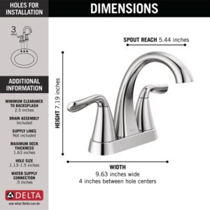 DELTA 25840LF Arvo Bathroom Faucet, Chrome