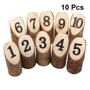 EXCEART 10pcs Wood Photo Clip Wood Wedding Table Numbers Wedding Table Decorations Table Number Stub Wedding Decor Table Name Cards Rustic Place Holders Home Decor Rural Table Card Bamboo