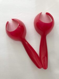 newtupperware gadget egg holder scoop spoon red set