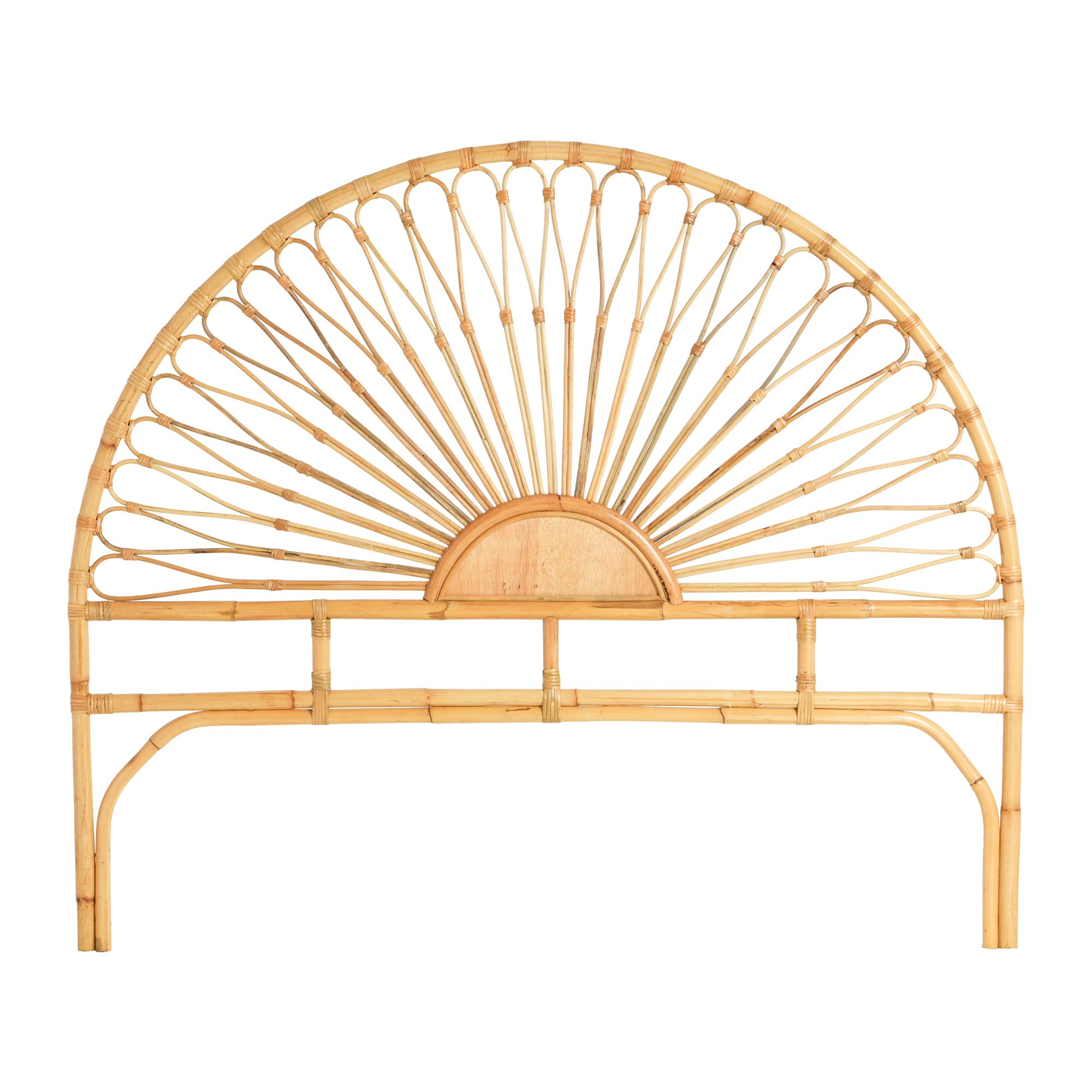 Creative Co-Op Rattan Sunrise Design, King-Size Headboard