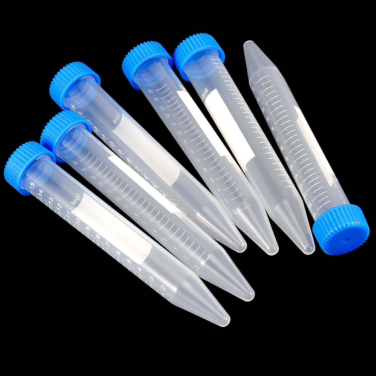 ZOENHOU 200 PCS 15ml Conical Centrifuge Tubes, Plastic Centrifuge Tubes