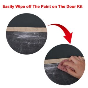 Dust Barrier, Plastic Zipper Door Dust Protection Kit, Construction Door Cover with Zipper for Kitchen, Bathroom, Hallway Remodel, Fit Standard Doorway 4'W x 7.5'H (4' x 7.5')