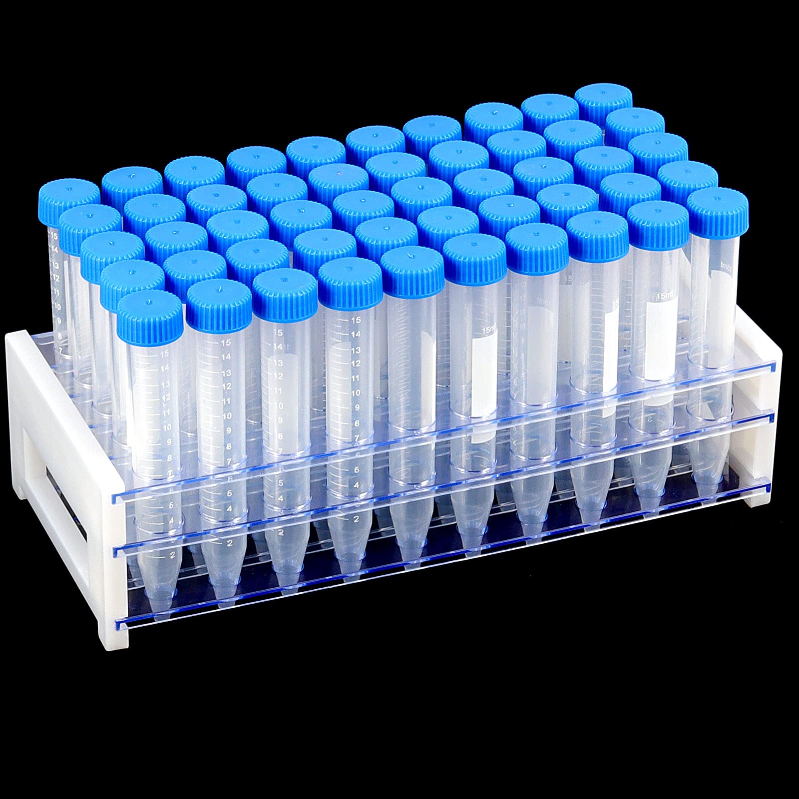 ZOENHOU 200 PCS 15ml Conical Centrifuge Tubes, Plastic Centrifuge Tubes