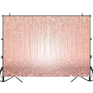 avezano 8x6ft rose gold bokeh backdrop glitter rose gold sweet sixteen birthday party background rose gold birthday baby shower wedding bridal shower kids portraits photo studio backdrops