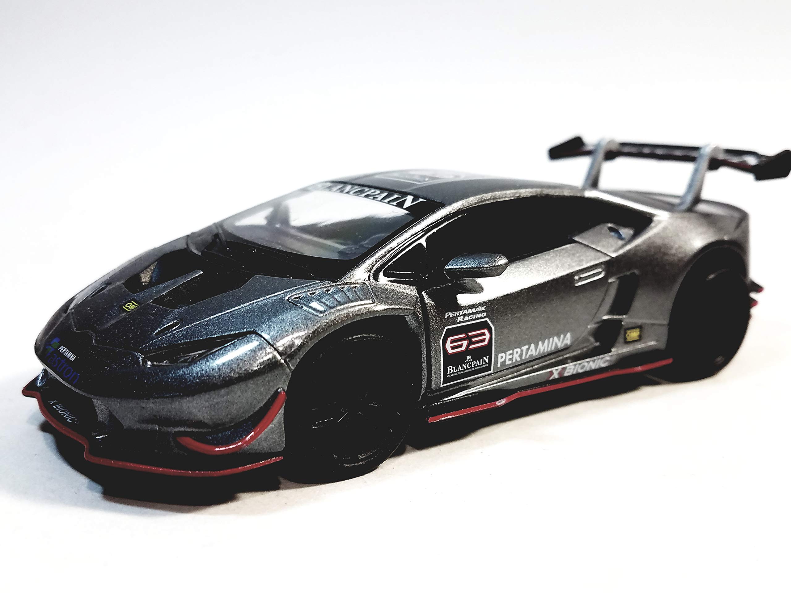 Kinsmart Lamborghini Charcoal Gray Huracan LP 620-2 Super Trofeo 136 Scale Diecast Car , SMALL